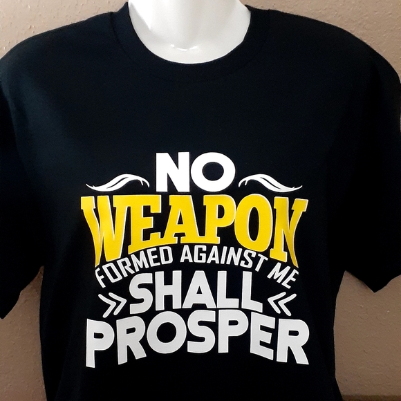 Tops | No Weapon Formed Against Me Shall Prosper Customize Short Sleeve Tee | Poshmark
